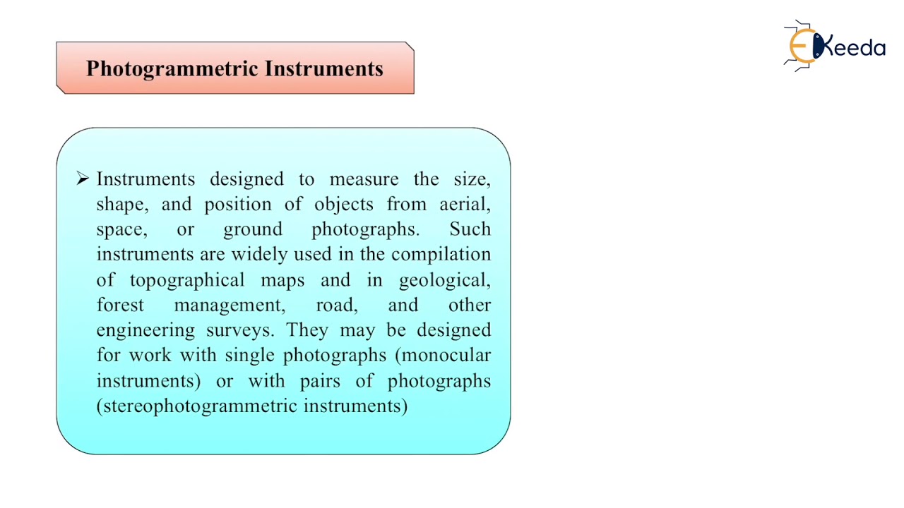 Methods and Photogrammetric Instruments - Photogrammetry - Advanced ...