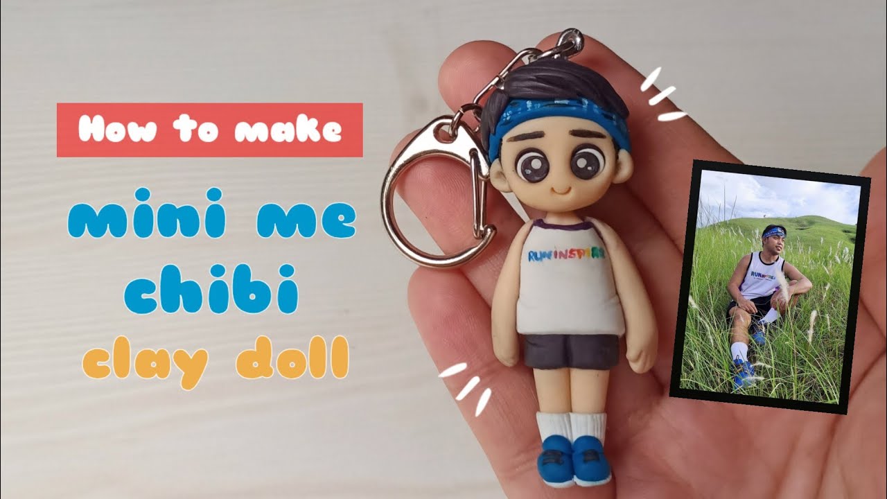 How to make Mini Me Chibi Clay Doll | Air dry clay - YouTube