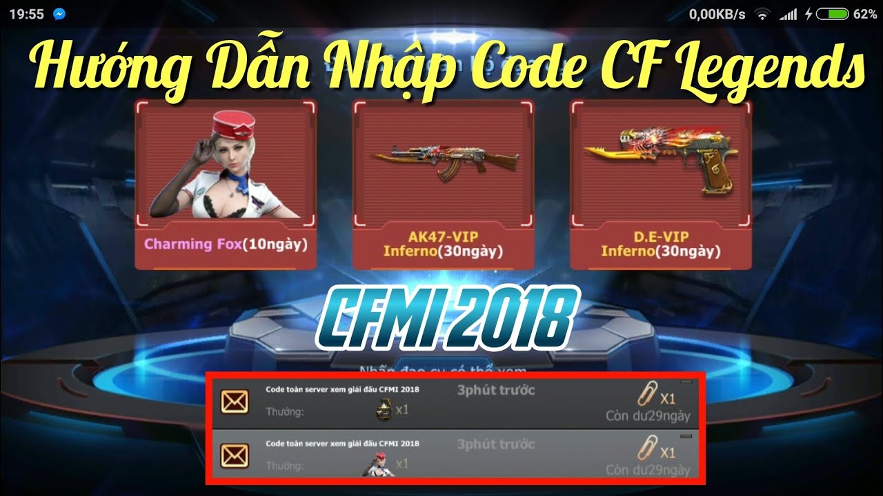 CF Legends : Hướng Dẫn Cách Nhập Code Game Và Chia Sẻ Mã Code CFMI 2018 ...