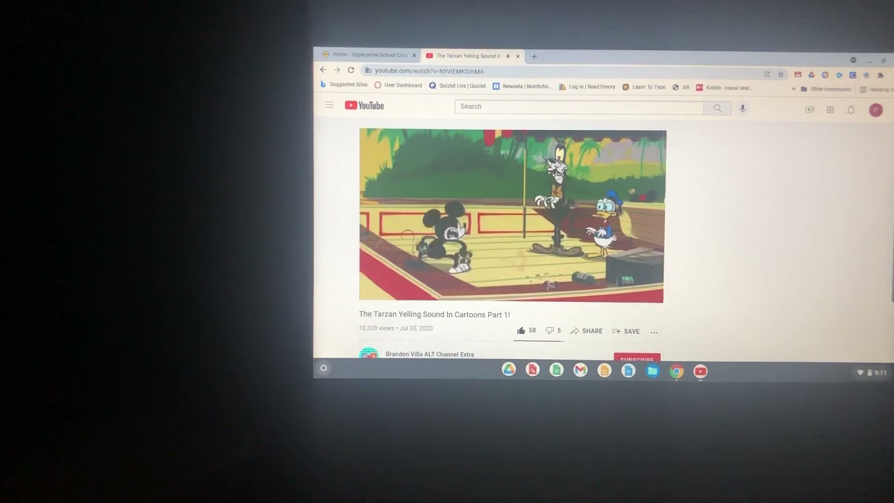 Tarzan yell in cartoon - YouTube