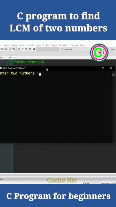 C Program To Find The Lcm Of Two Numbers Cprogramming Ytshorts Ytshort Youtube