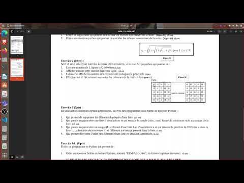 Algorithmes et python : Correction EFM _ Exercice 2 (Pratique) - YouTube