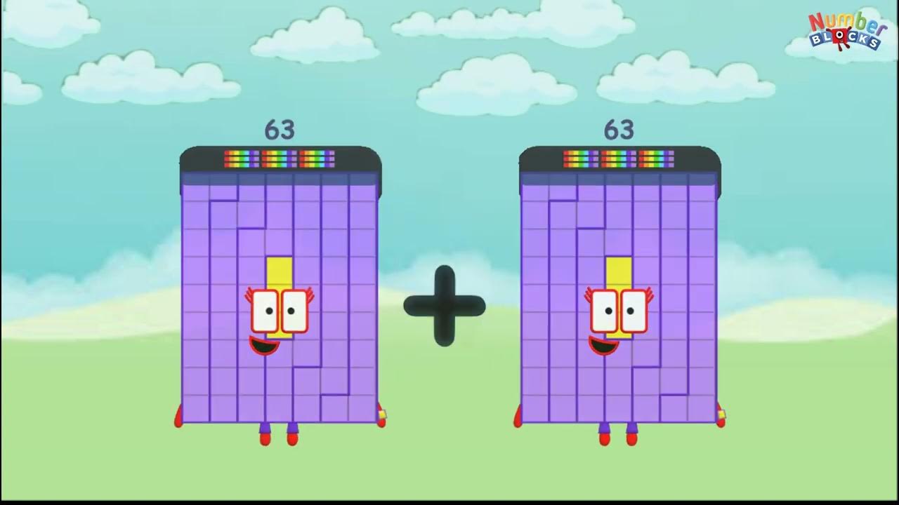 Numberblocks Same number 2 time Addition 56 to 75| 2 same number addition| Numberblocks ...