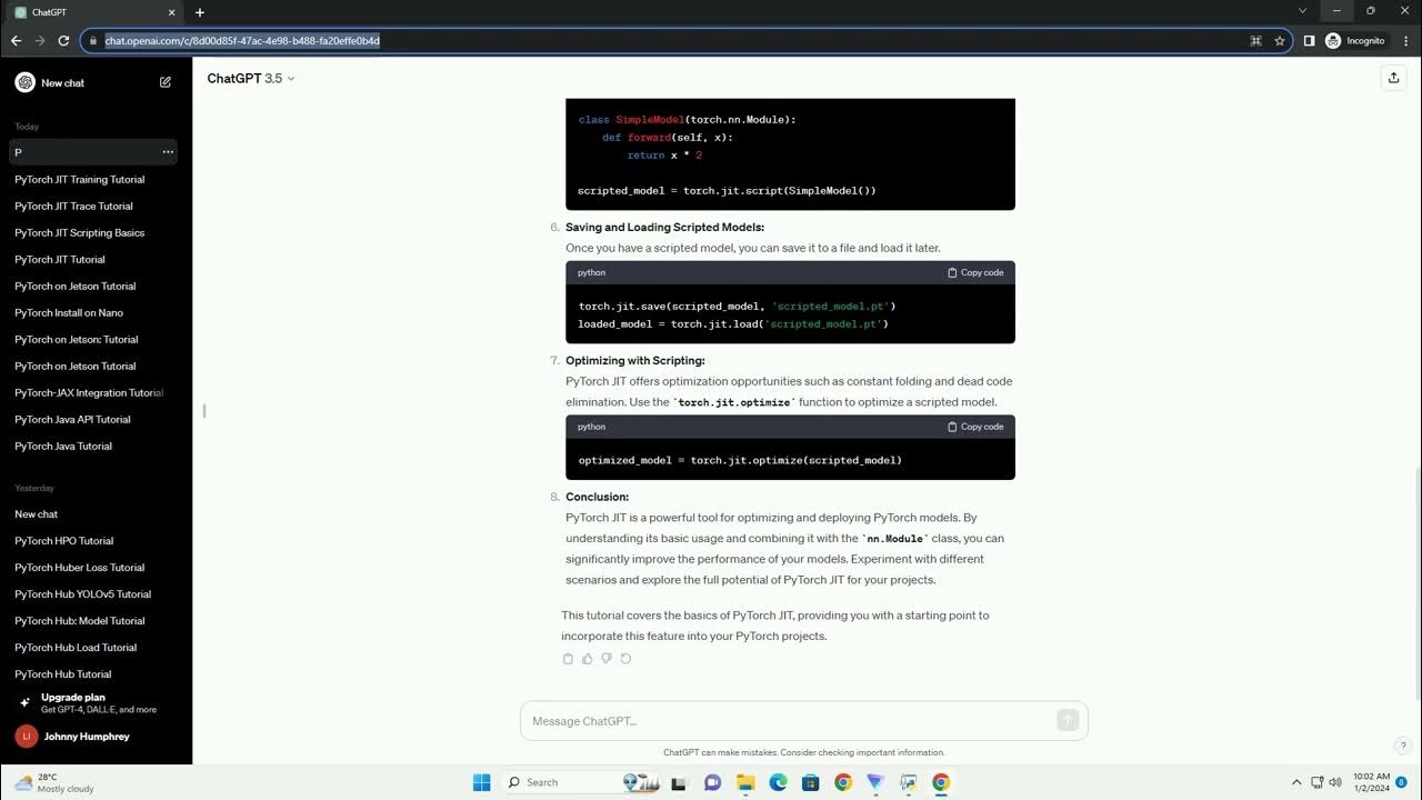 pytorch jit tutorial - YouTube