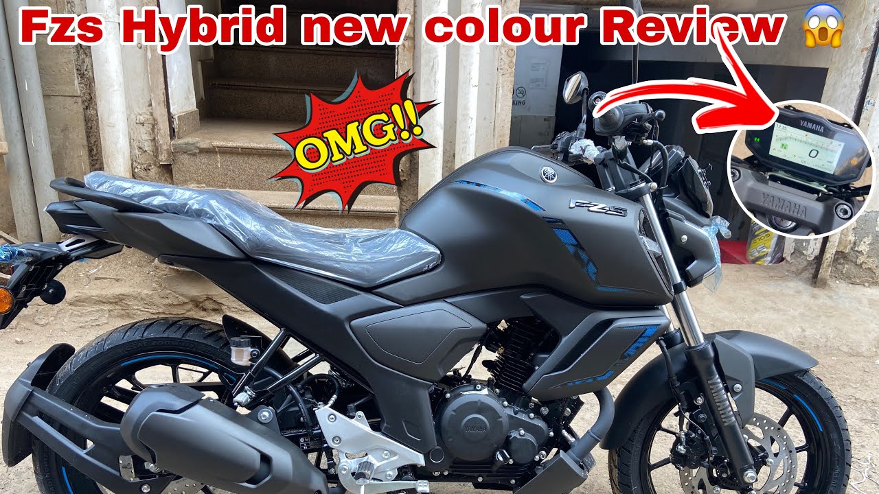 Finally 😱Fzs hybrid New Matt black colour | Review - YouTube