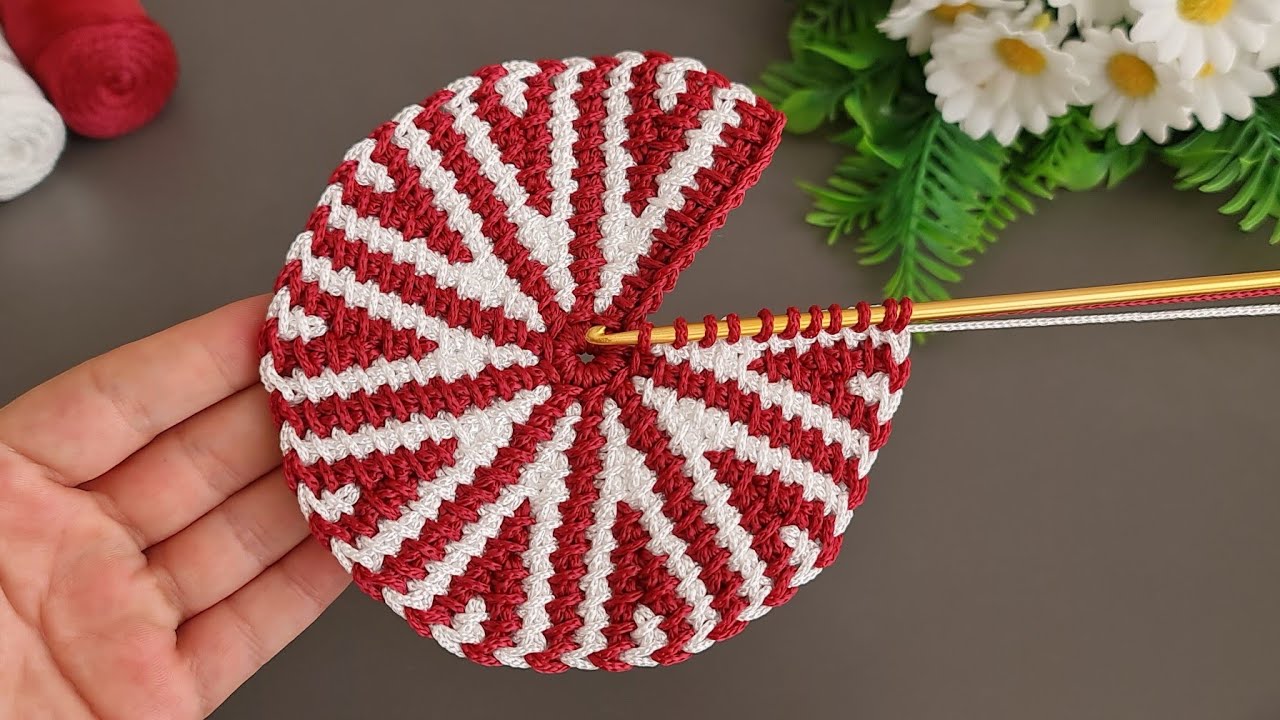 Motif, Coaster, Flower. Make and Sell. How to make a very easy fower ...