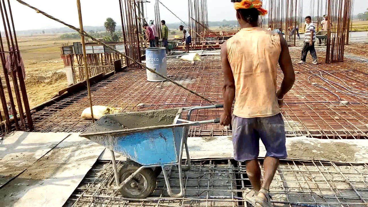 Slab casting by winch machine. - YouTube