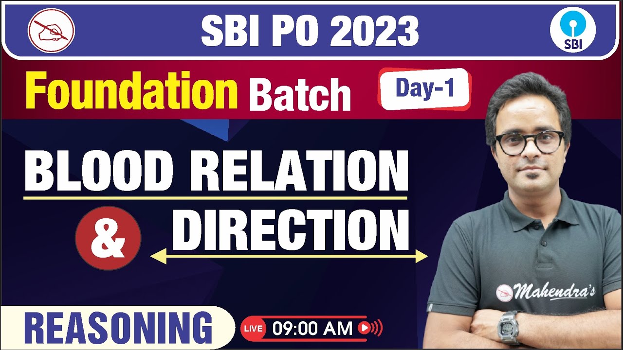 SBI PO 2023 | Blood Relation and Direction | SBI PO Preparation ...