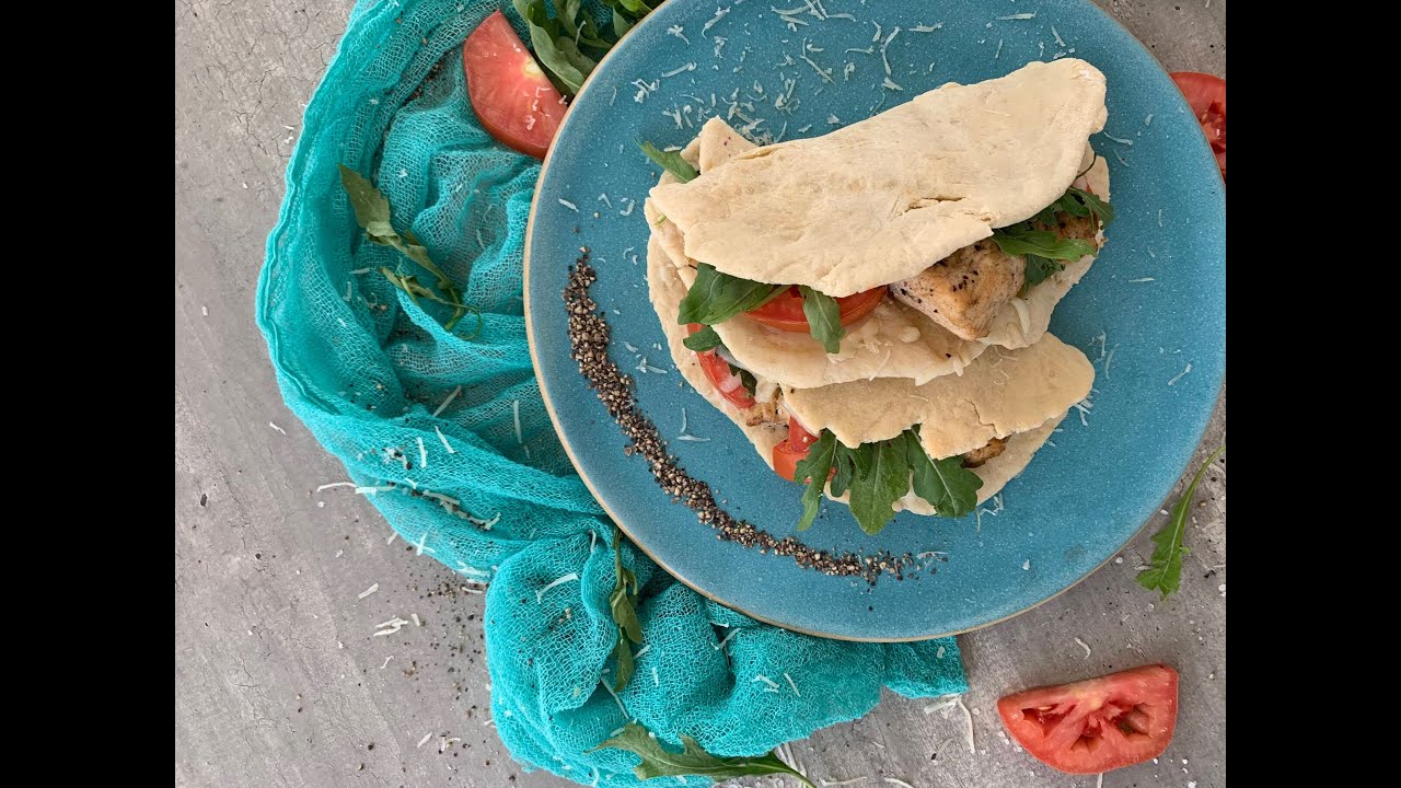 Simple Homemade Chicken Piadina - YouTube