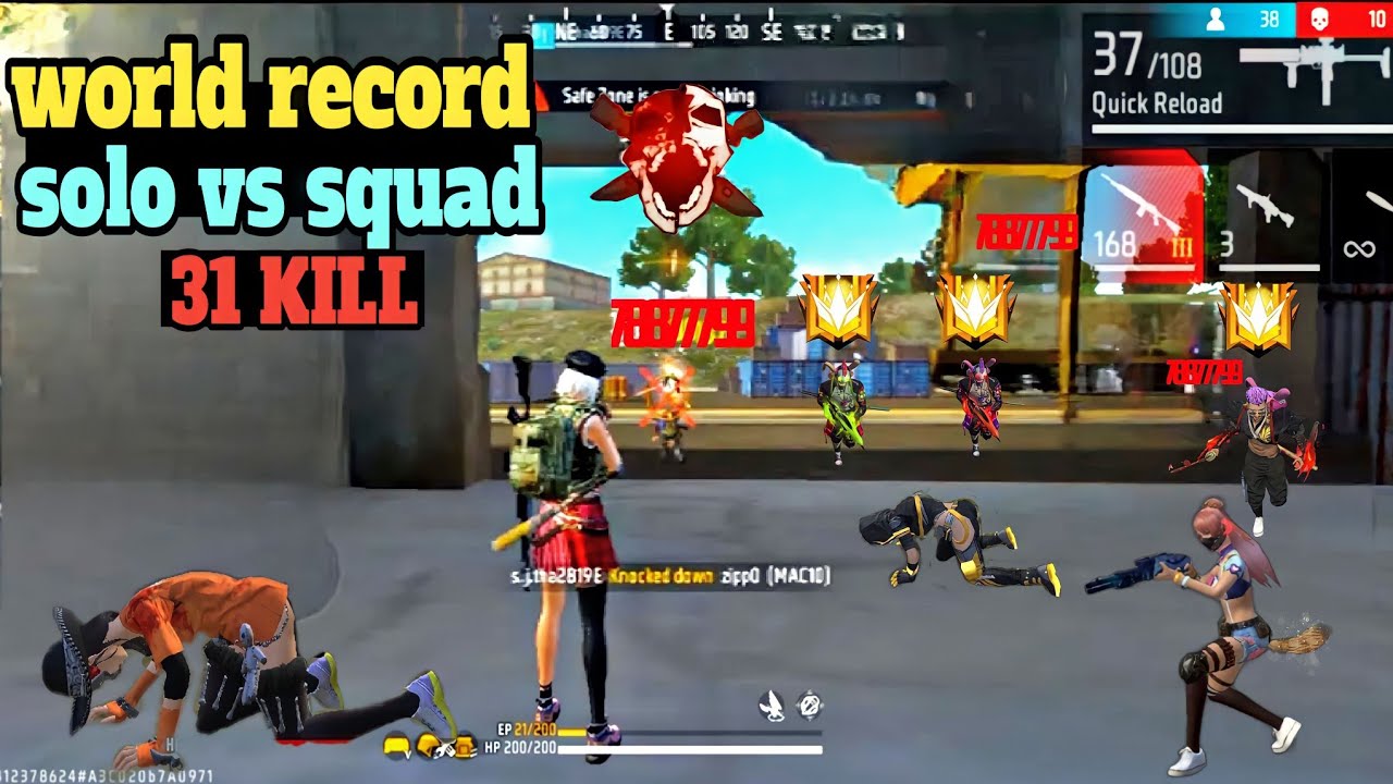 solo vs squad m14 on fire 31kill💪||solo vs squad world record 🔥# ...