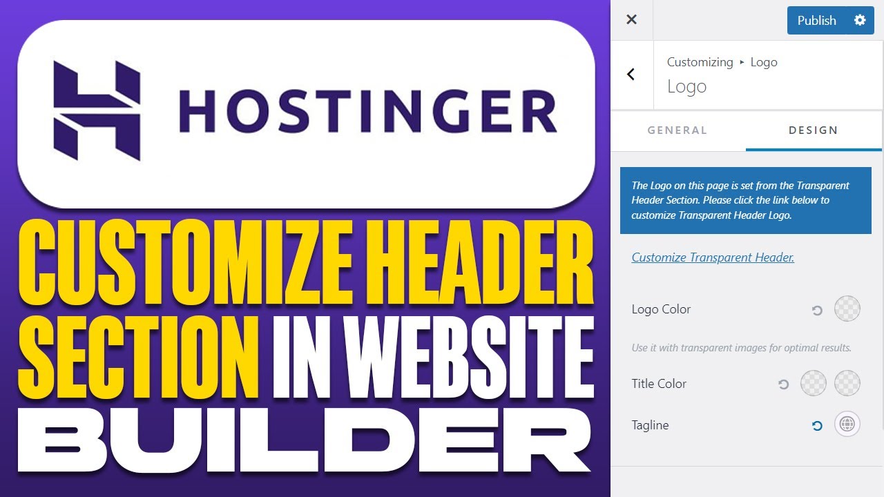 How To Customize Header Section in Hostinger Website Builder (2025) - YouTube