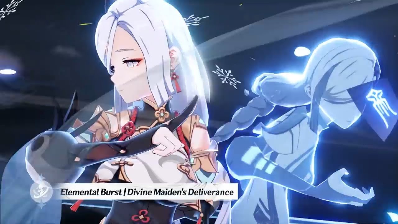 Shenhe Elemental Burst in Slow Motion - Genshin Impact - YouTube