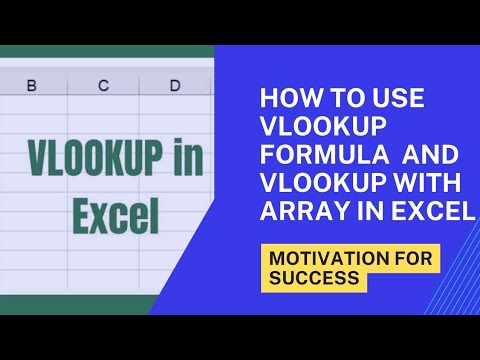 How to use Vlookup formula and Vlookup with array in excel. # ...