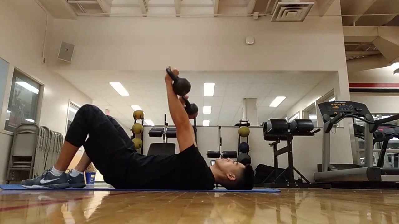 Upper Body Exercise - Weighted Floor Press - YouTube