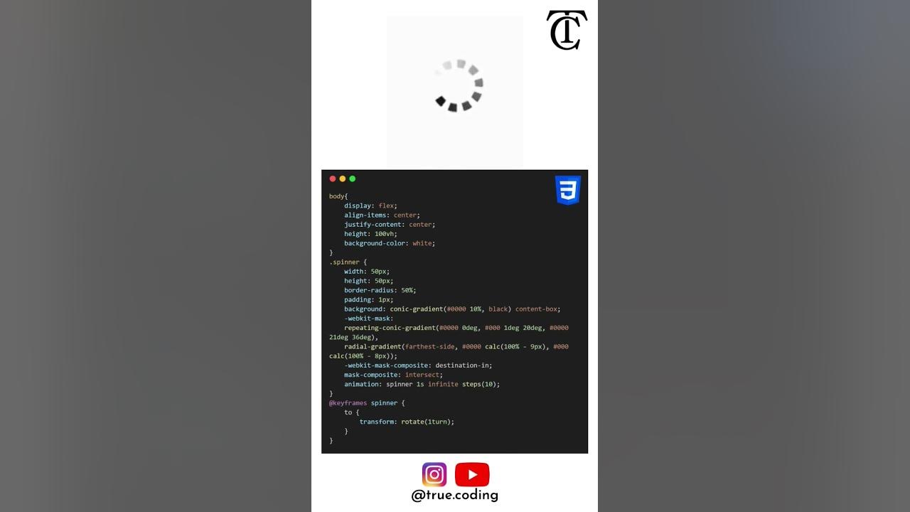 Spinner Loader | Spinner Loader Using CSS. - YouTube