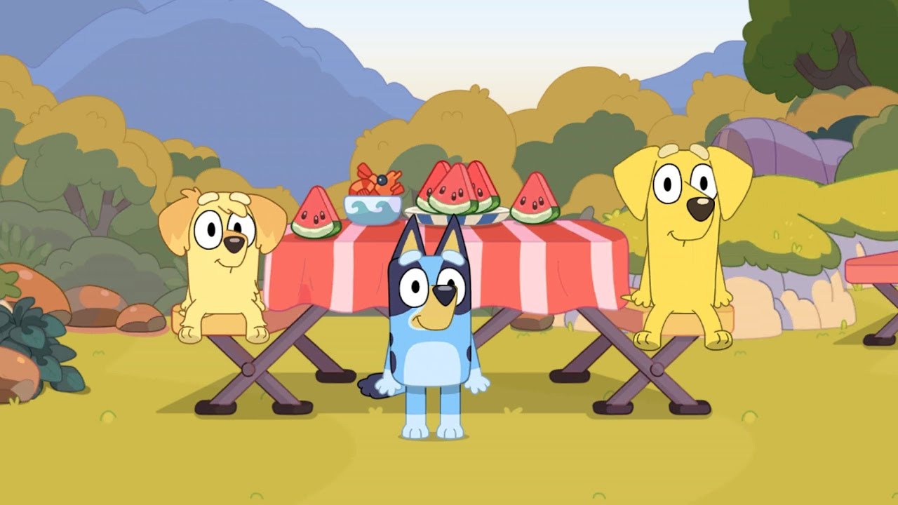 Bluey’s Watermelon Party at Camping Time | Fun Camping Adventure 04 ...