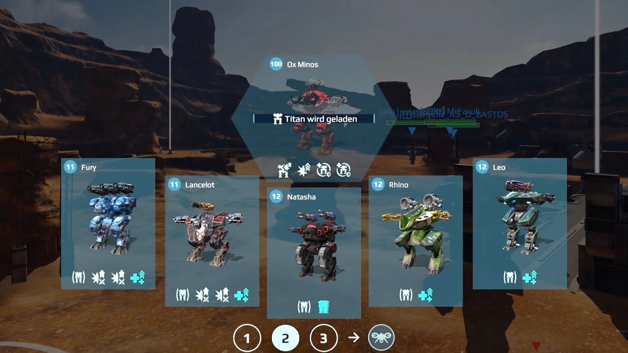 War Robots: Brutal Damage | Cinder Ox Minos | Rhino, Lancelot, Fury ...