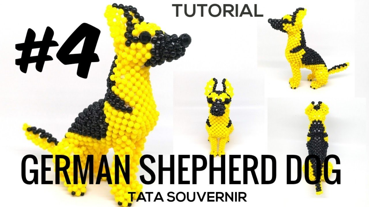 How to Bead German Shepherd Dog Part 4/Kerajinan manik/Diy - YouTube