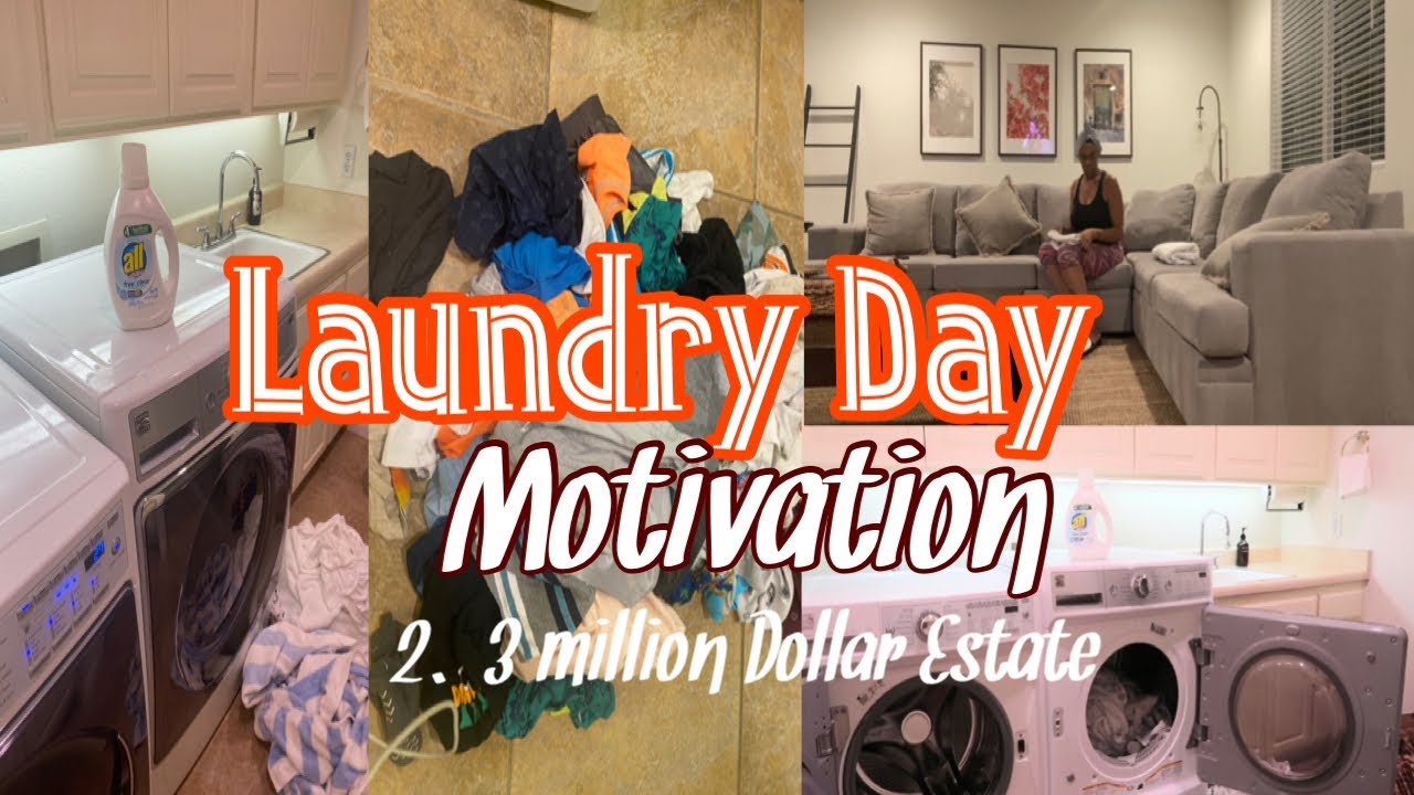LAUNDRY Day Motivation | Doing laundry in a 2.3 MILLION DOLLAR VACATION ...