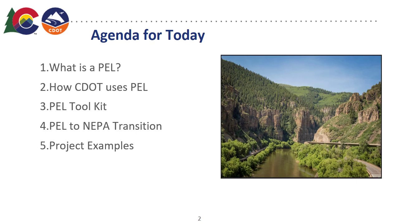 Colorado’s Practice: Planning and Environmental Linkages (PEL) Program ...