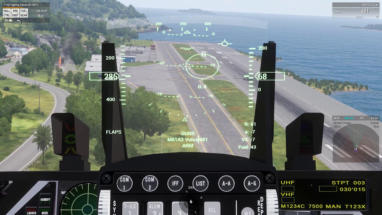 Arma 3: Firewill's F-16C with TrackIR5 and X-56 Rhino HOTAS - YouTube