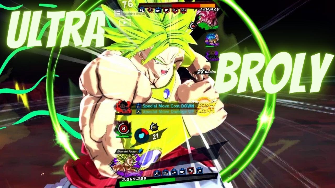 Ultra Broly on Full-Screen Landscape Mode !!!-Dragon Ball Legends - YouTube