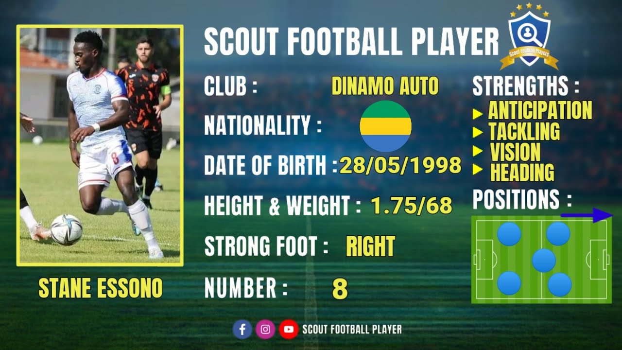 STANE ESSONO 🔵 MIDFIELDER DEFENSIVE & BACK LEFT & RIGHT 🔵 DINAMO AUTO 🔵 ...