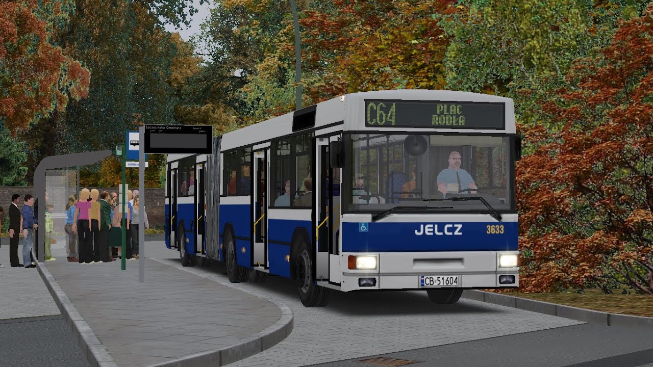 OMSI 2 - Fikcyjny Szczecin by ReMi Mod 1.11.2 - Linia C64 - Jelcz M181M - YouTube