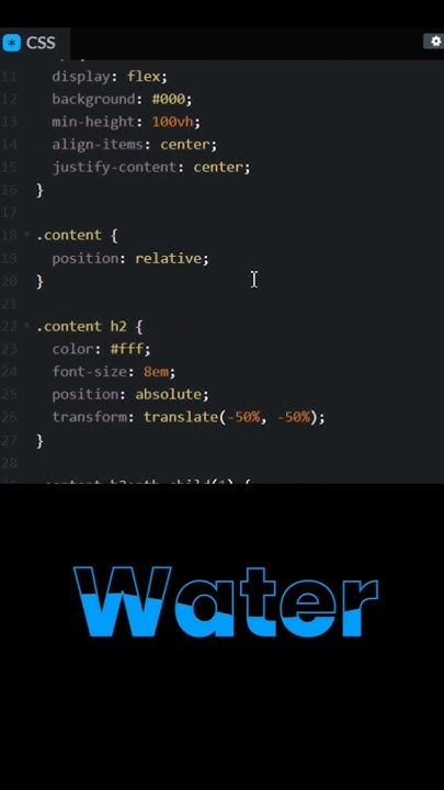 Create Water effect using #html #css - YouTube