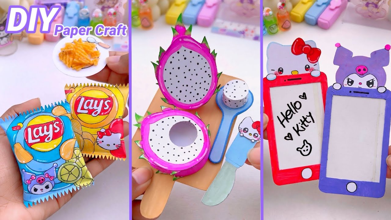 DIY Miniature Crafts Idea / Easy Craft Ideas / school hacks / mini ...