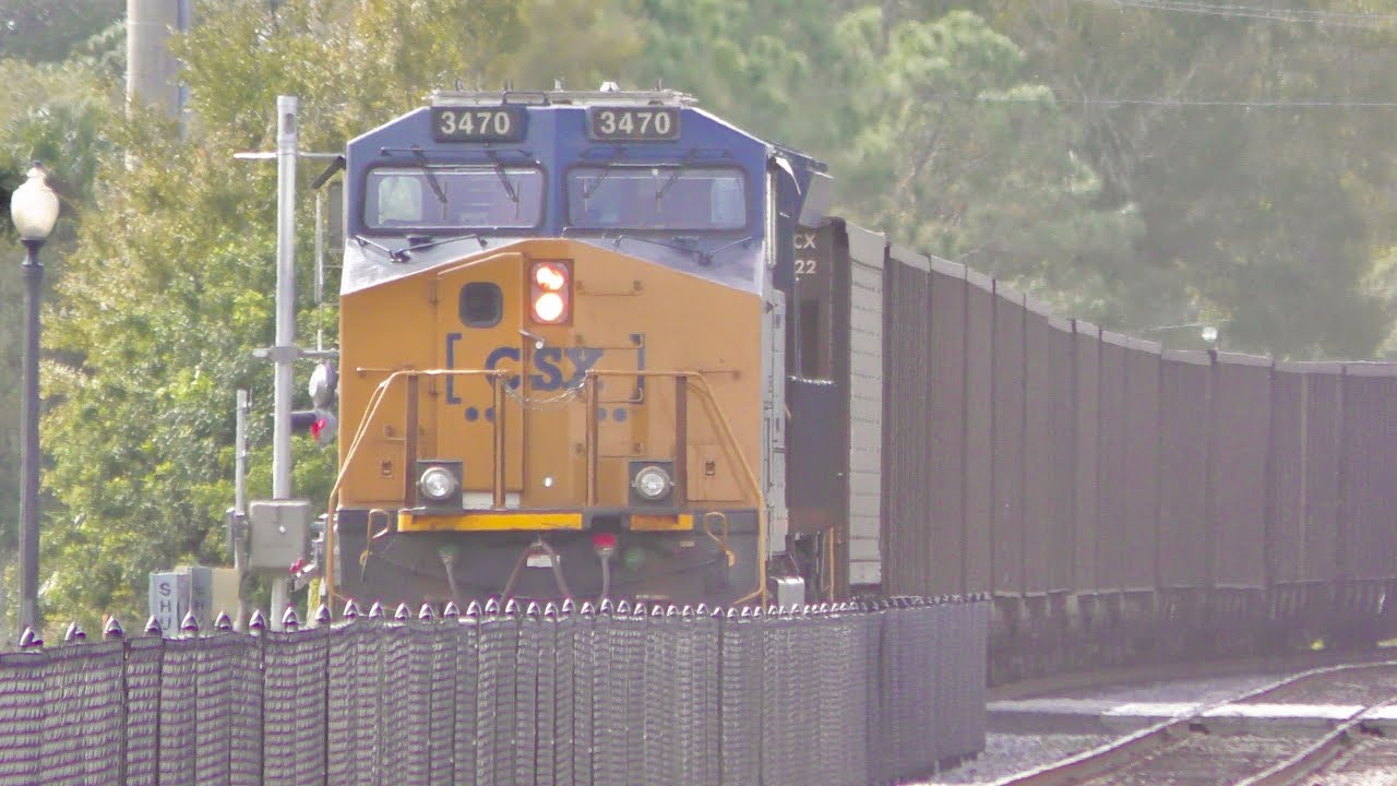CSX On Busy Commuter Train Corridor - Orlando "The City Beautiful" And ...