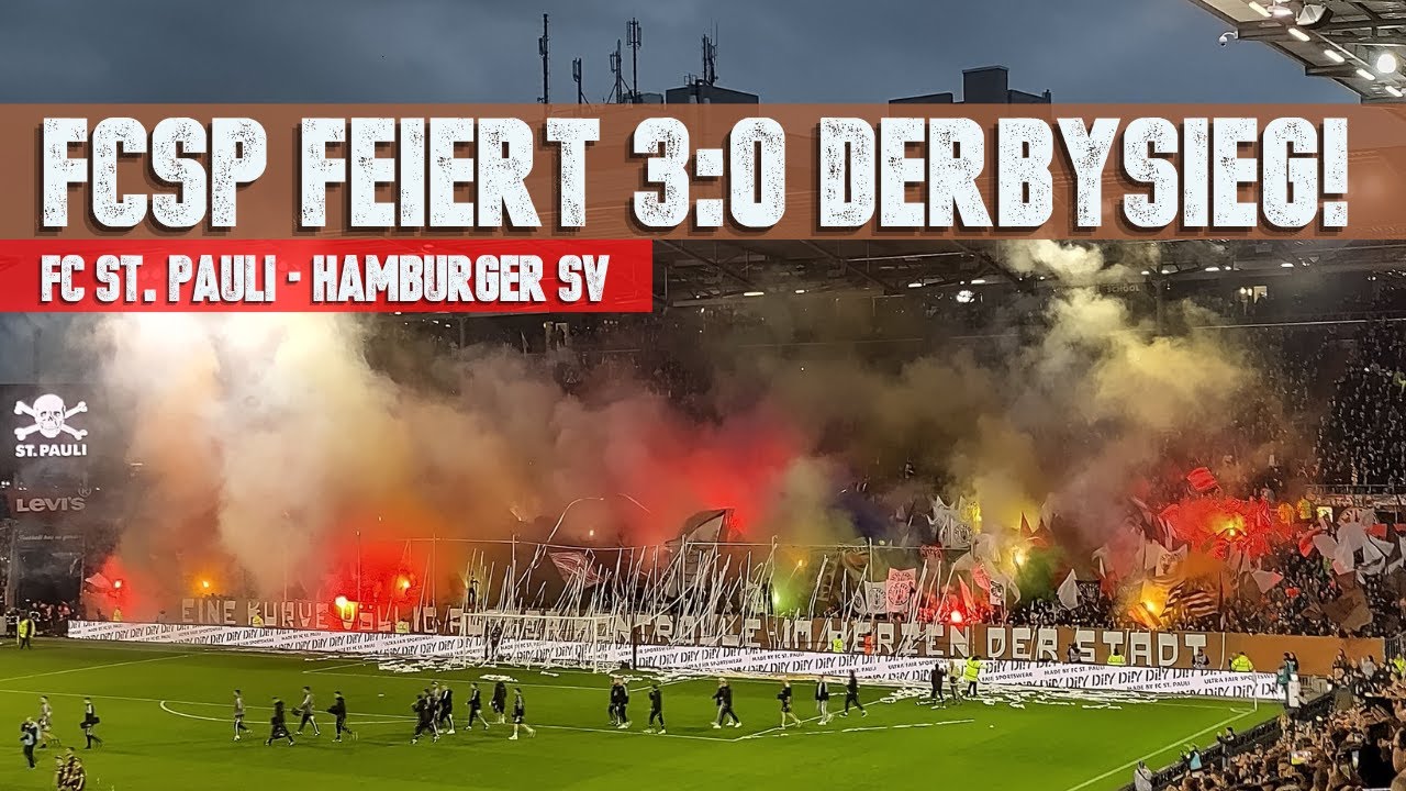 FC St. Pauli feiert 3:0 Derbysieg gegen den Hamburger SV | FCSP - HSV (14.10.2022) - YouTube