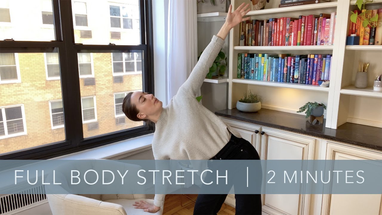 Full Body Stretch with Desk Chair | 2 Minutes - YouTube
