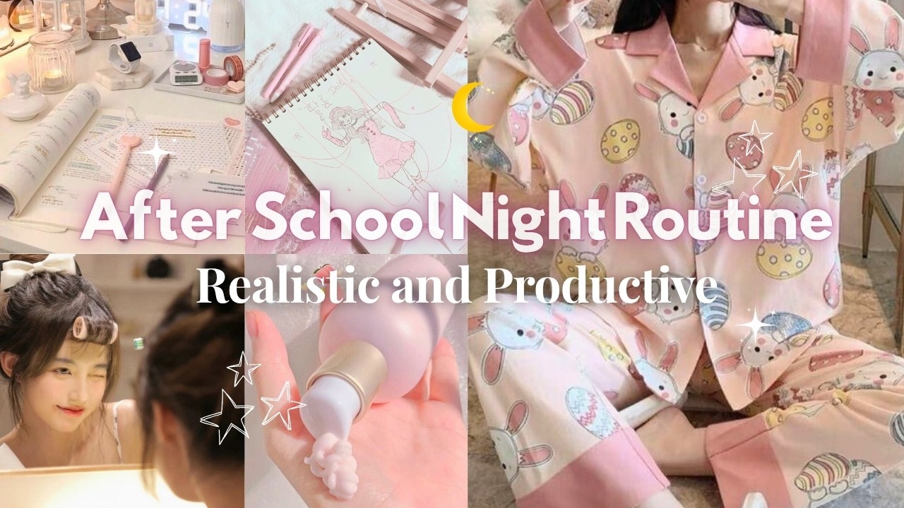 Realistic AFTER SCHOOL Night Routine | homework, skincare, affirmations ...