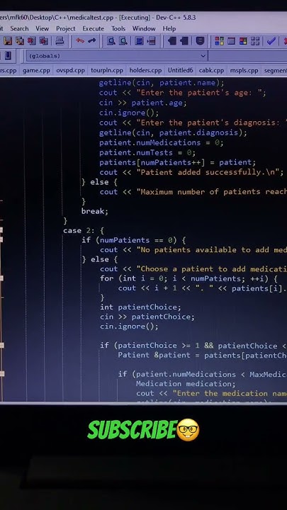 Cancer Patient In C Ide Dev C Cppprogramming Codingtime