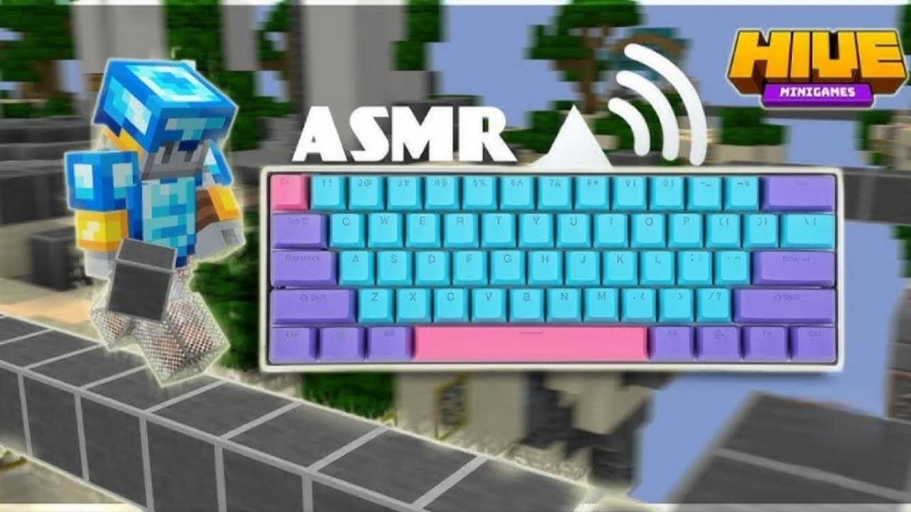 Minecraft 240 fps with a60 ( drag Clicking ) ASMR pvp hive skywars mouse and keyboard sound ...