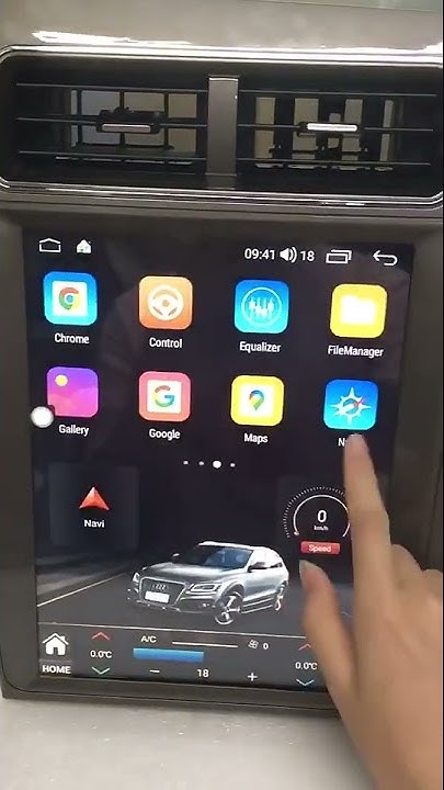Андроид магнитола в стиле Тесла для Audi Q7 - YouTube