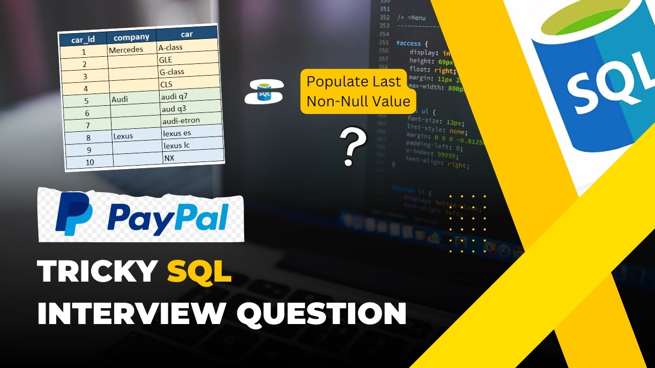 Tricky Sql Interview Question Paypal Data Analyst Sql Interview Question Try Solving This