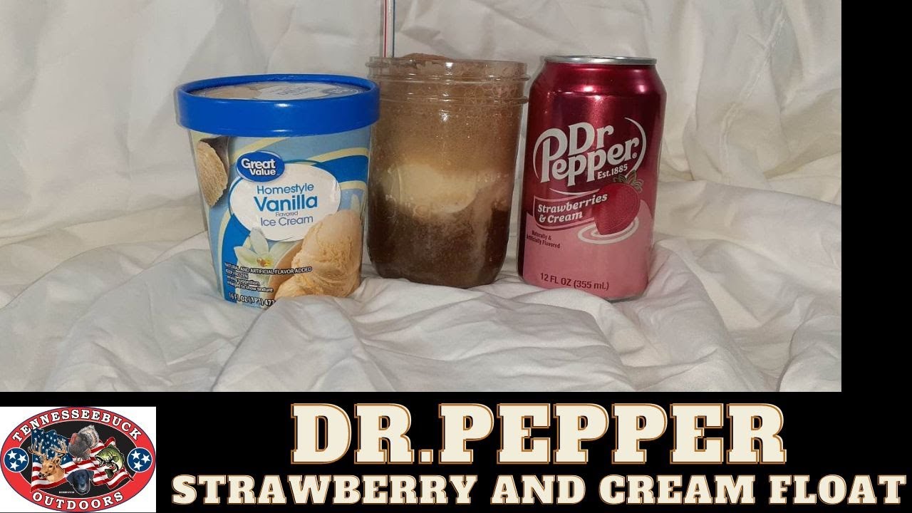The Best Dr Pepper Strawberry and Cream Float - YouTube