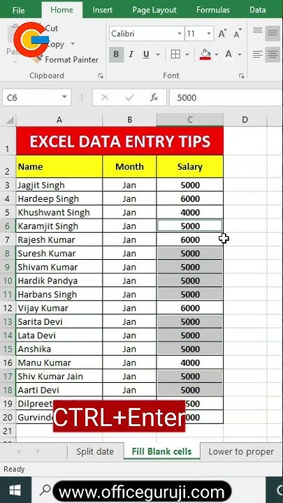 Quickly Fill Data in Blank Cells in Excel | Microsoft Excel Tutorial | #shorts - YouTube