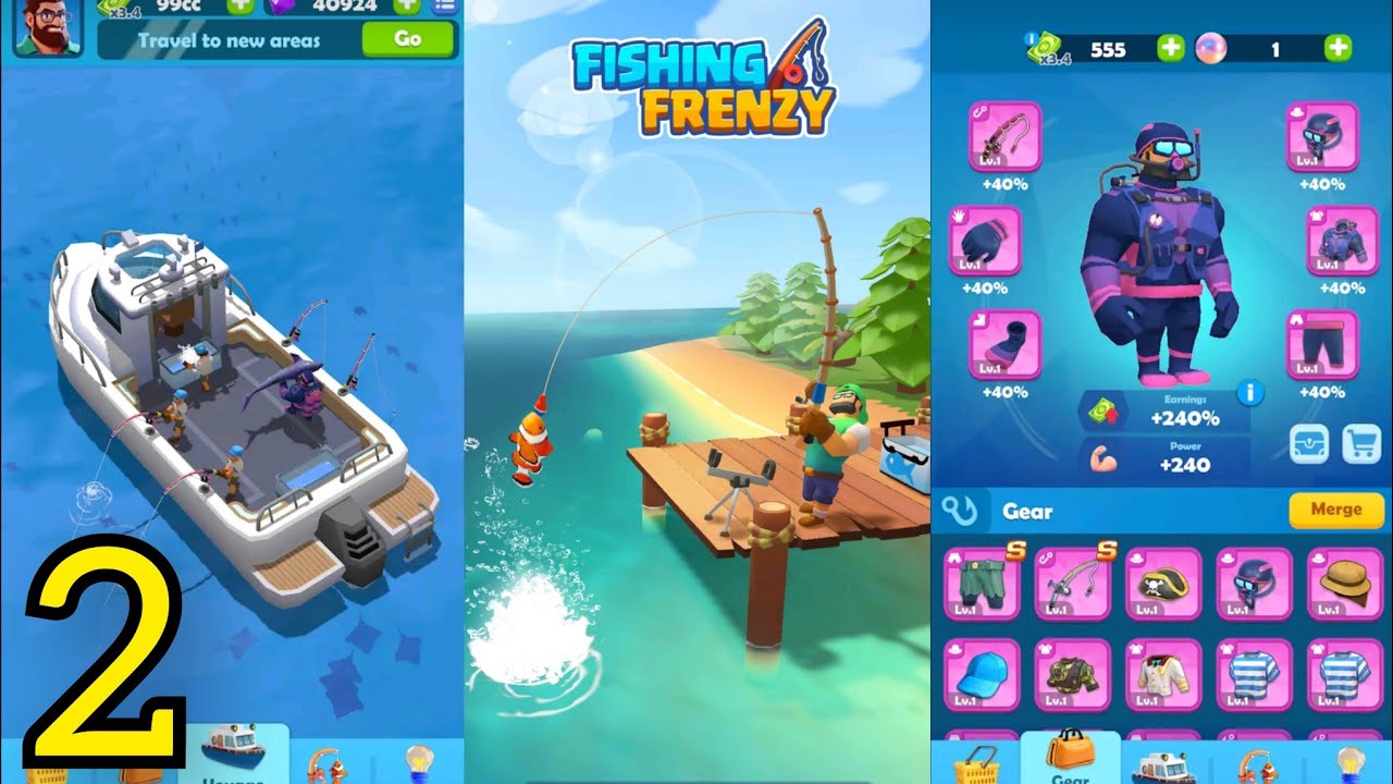 Fishing Frenzy: Idle Hooked Inc Gameplay Walkthrough Part 2 (Ios ...