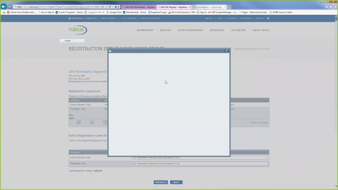 Managing Your NACA School Account: Event Registration - YouTube
