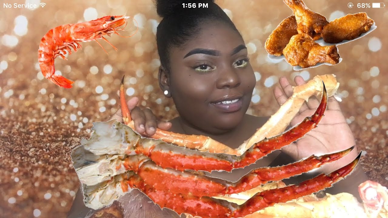 KING CRAB 🦀 SHRIMP 🍤 WINGS 🍗 MUKBANG (Eating Show) BLOVESLIFE - YouTube