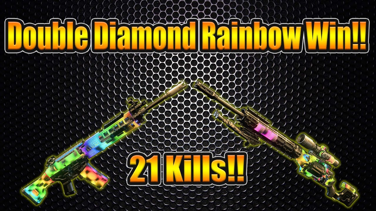 21 Kill Double Rainbow Diamond Guns! COD Blackout! - YouTube