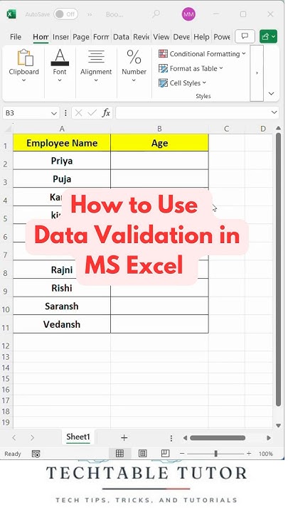 Control Data Entry in Excel with This Simple Trick! #excel #excelshorts #exceltricks - YouTube