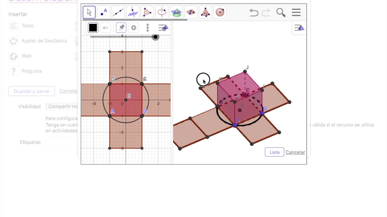 desenvolupament cub geogebra - YouTube