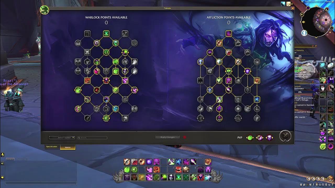 WoW DragonFlight PrePatch Affliction Lock Talent Bugs Discussion - YouTube