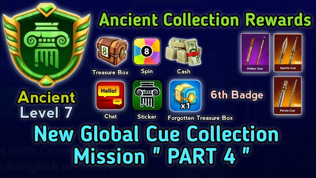 8 Ball Pool - " Ancient Collection Rewards " Global Cue Collection ...