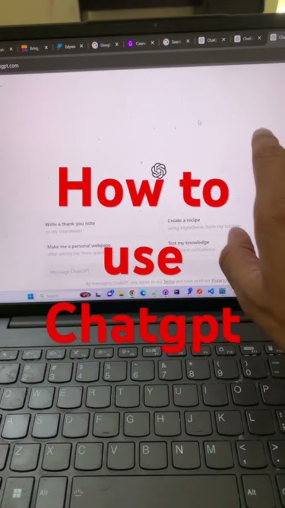 How to use ChatGPT in laptop. - YouTube