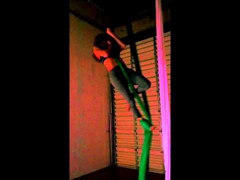 Asia Kim Aerial Silk Lyra Practice Angels Entertainment Sting- Dessert Rose